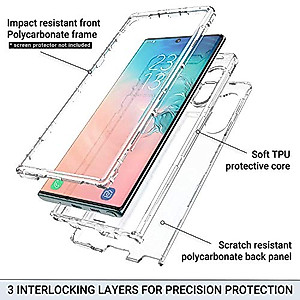 ULAK Galaxy Note 10 Case, Heavy Duty Shockproof Rugged Protection Case Transparent Soft TPU Protective Cover for Samsung Galaxy Note 10 6.3 inch (2019) Without Screen Protector, Crystal Clear