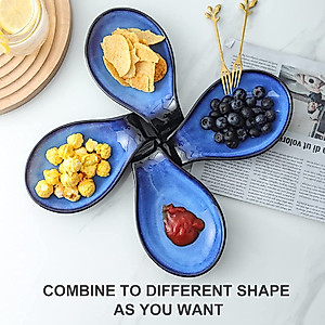 Nihow Ceramic Spoon Rest & Sponge Holder - Navy Blue