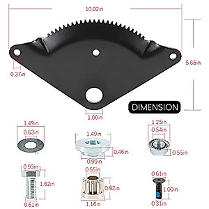 sevencow Steering Gear Rebuild Kit 532194732 for Husqvarna Craftsman AYP Poulan Weed Eater 194732 Sector Plate 587738906 Pinion 532194747 Machined Pivot Bushing & Hardware