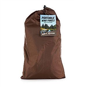 CLAM Quick-Set Wind and Sun Panel Attachment for Escape Sport Screen Shelter Canopy Tent with Carrying Bag, Accessory Only, Brown (3 Pack)