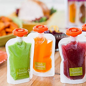 Infantino Squeeze Station For Homemade Baby Food, Pouch Filling Station For Puree Food For Babies And Toddlers, Dishwasher Safe And BPA-Free,Purple