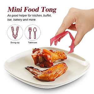 Yardwe 12PCS Food Finger Tongs, Trongs Prep Finger Prep Eating Trongs Guards for Eating Snacking, Finger Food Utensil Finger Cover Finger Protector for Home Kitchen Restaurant