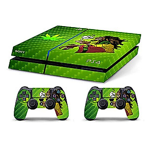 Skin Ps4 Old - Marijuana BOB Marley - Limited Edition Decal Cover ADESIVA Playstation 4 Slim Sony Bundle