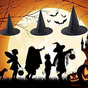 LKQBBSZ Witch Hat, Black Witch Hat for Kids, Halloween Witch Costume Accessories, Yard Decoration and Carnivals Hats