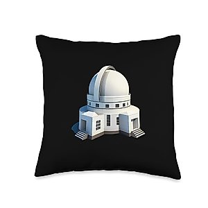 Telescope for observing the Planets and Stars Funny Telescope for Meteorological Events Throw Pillow, 16x16, Multicolor