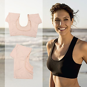 ARTIBETTER Women's Underarm Sweat Vest Guard, Washable Shield for Ladies (M) - Yellow