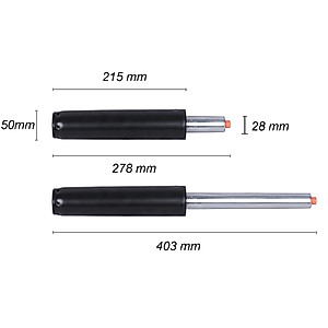 Frassie Gas Lift Cylinder Office Gaming Chair Cylinder Replacement Part Universal Size Heavy Duty Gas Lift Hydraulic (5 inch stroke)