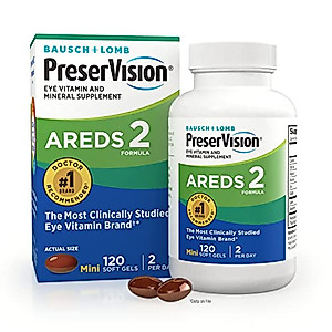 PreserVision AREDS 2 Eye Vitamin & Mineral Supplement, Contains Lutein, Vitamin C, Zeaxanthin, Zinc & Vitamin E, 120 Softgels