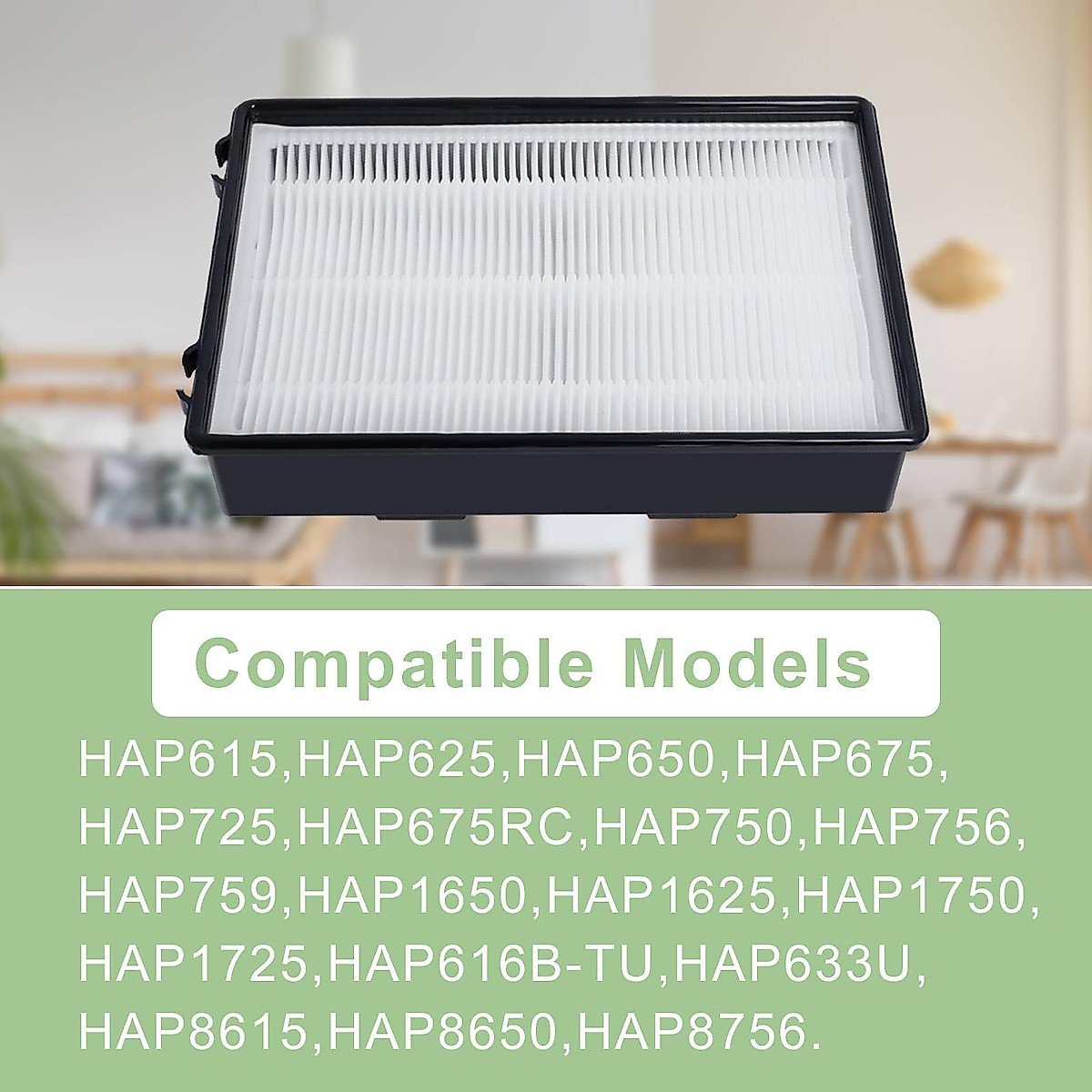 HAPF600D Filter Compatible with Holmes True HEPA Filter B Replace HAPF600 HAP615 HAP625 HAP650 HAP675RC HAP725 HAP750 HAP1625 HAP1650 HAP1725 HAP1750 Filters(4 Packs)