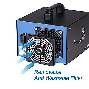 AIRTHEREAL MA5000 Commercial Ozone Generator, 5000mg/h O3 Machine Home Air Ionizers Deodorizer for Rooms, Smoke, Cars and Pets, Blue