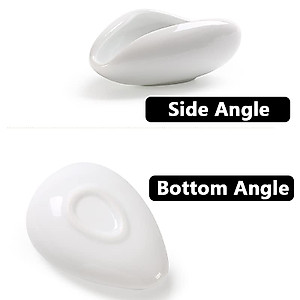 Ulirds Coffee Beans Dosing Cup,Weigh Coffee Bean Container,Pure White Ceramic Tea Vessel,Loose Tea and Flower Petals Tea Set,Well Made Cha He