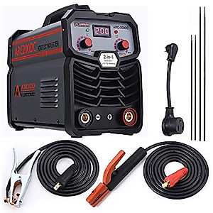 Amico ARC-200DC, 200 Amp Professional Stick Arc TIG Welder, Use E6010 E6011 E6013 E7014 E7018 etc. 80percent Duty Cycle Full Size Grey