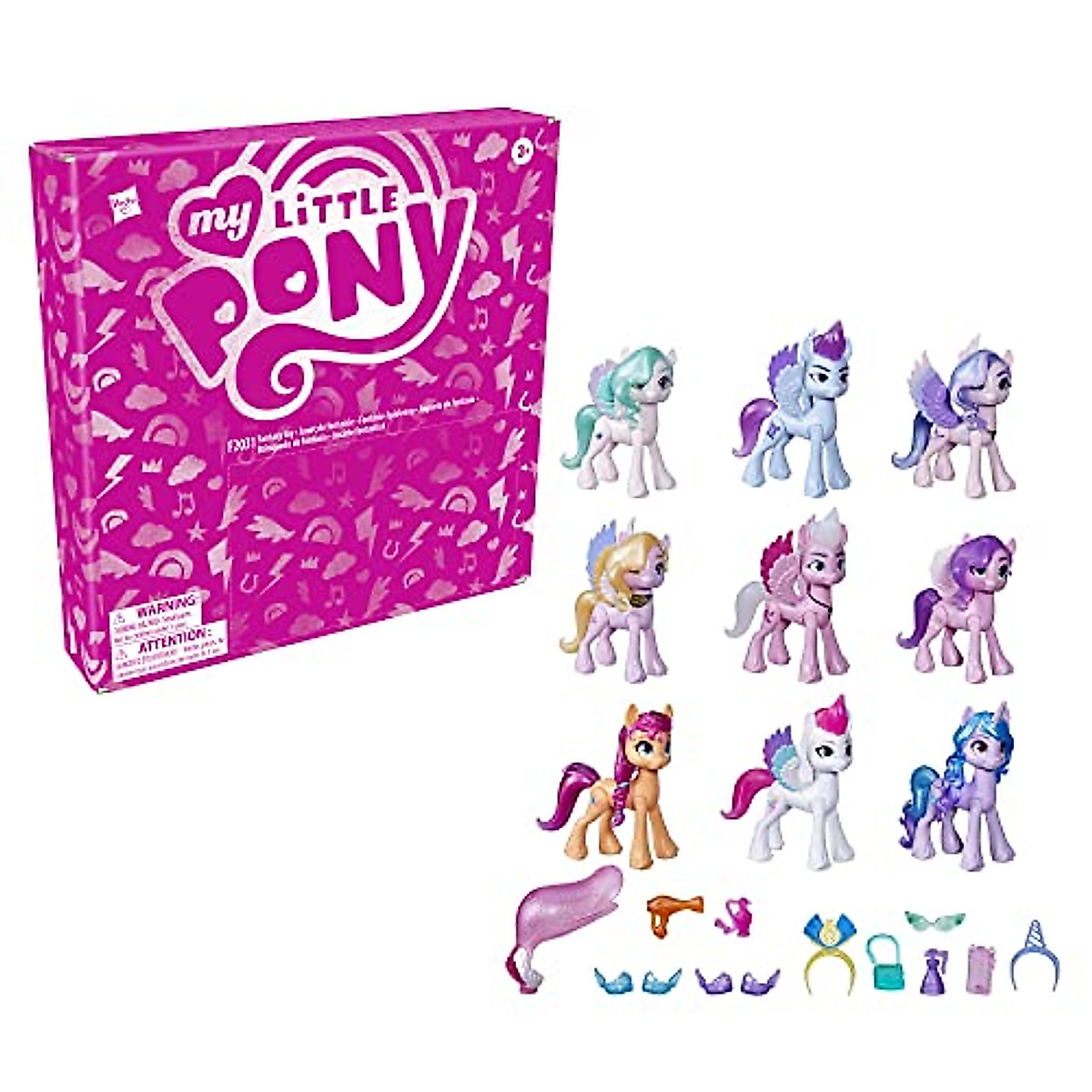 My Little Pony A New Generation Movie Royal Gala Collection Toy for Kids - 9 Pony Figures, 13 Accessories, Poster (Amazon Exclusive)