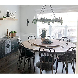 HOIGON 4 Pack 12 Inch Lazy Susan Hardware with Mounting Screws and Cork Spacers, 5/16" Thick 360 Degree Rotating Turntable Bearings, Round Lazy Susan Bearing Hardware Turntable Swivel Plate