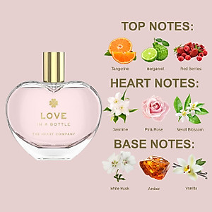 THE HEART COMPANY | Love in a bottle | Floral & Sweet Perfume for Women | Vegan & Eco-friendly Women's Eau de Parfum | Romantic Fragrance for Her - 75ml - 2.5 fl oz.