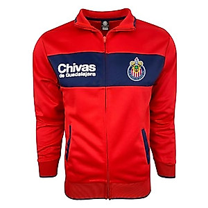 Icon Sports Chivas Jacket, Licensed Men's Chivas Del Guadalajara Full Zip Track Jacket (Small)