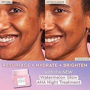 Glow Recipe Watermelon Glow Sleeping Mask - Exfoliating + Anti-Aging Overnight Face Mask w/ AHA, Hyaluronic Acid + Pumpkin Seed Extract for Sensitive Skin - Hydrating Mask (60ml)