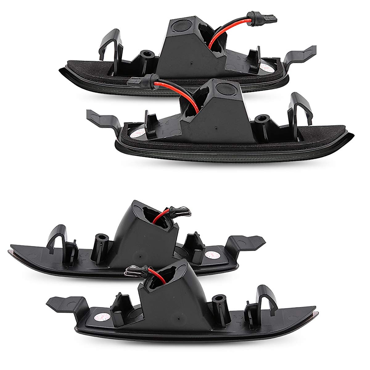 NSLUMO LED Side Marker Lights for 2016-up Mazda MX-5 Miata ND Smoked Lens Amber Front & Rear Red Marker Lights Replace OEM Sidemarker Lamps