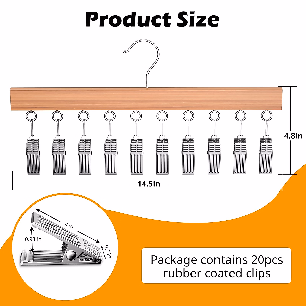 HzTinT Hat Organizer for Baseball Caps, Hat Hanger for Wall & Closet, 360° Swivel, 2 Pack Hat Rack with 10 Traceless Clips for Hat Storage, Fits All Caps & Belts, for Men and Women Gift