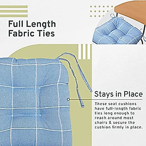 Arlee Highland Set of 2 Chair Pad, 2 Count (Pack of 1), Blue