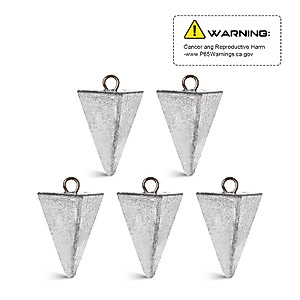 Croch Pyramid Sinkers Fishing Weights for Saltwater 1oz 2oz 3oz 4oz