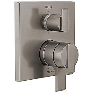 Delta Faucet Modern 6-Setting Integrated Shower Diverter Trim Kit for Delta Shower Systems, Stainless T27967-SS (Valve Not Included)