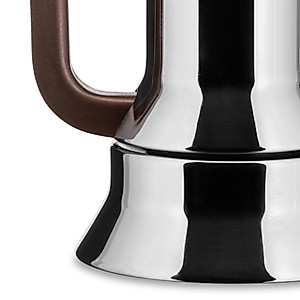 Alessi 9090/1 - Design Stovetop Espresso Coffee Maker, 18/10 Stainless Steel, Mirror Polished, 1 cup