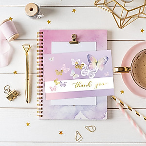 Gooji 4x6 Purple Butterfly Thank You Cards Multipack with Envelopes Bulk 20-Pack Peel-and-Seal Envelopes, Birthday Party, Baby Shower, Bridal Shower, Weddings, Small Business
