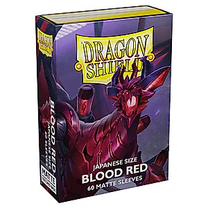 Dragon Shield Matte Mini Japanese Blood Red 60 ct Card Sleeves Individual Pack