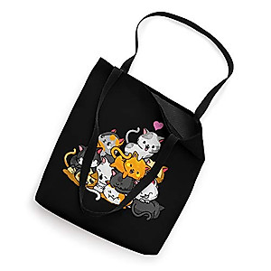 Cat Cute Kitty Pile Cats Anime Kawaii Neko Gift Women Girls Tote Bag