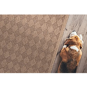 Adiva Rugs Jute Sisal Area Rug in Natural Look for Indoor Outdoor Use, Comfortable, Strong, Durable, Patio, Porch, Hallway (Mocca, 2’ X 3’)