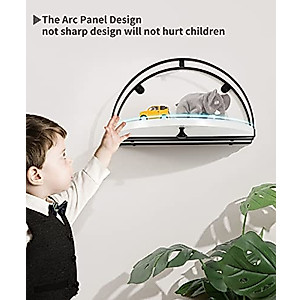 Petrala White Nightstand, Mini Simple Floating Nightstand Modern Minimalist Wall Mount Shelf for Bedroom Decor Sturdy Small Storage Rack Foldable Bedside Table for Bedroom Living Room Study Room