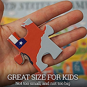 HomeWorthy (100 Pieces) Kids Jigsaw Puzzles - Durable Toddler Puzzles for Kids Ages 4-8 - (USA) United States of America Map with Thick Puzzle Pieces and Sturdy Box