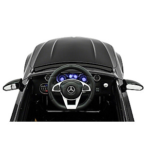 Moderno Kids Mercedes C63S 12V Power Children Ride-On Car with R/C Parental Remote + EVA Foam Rubber Wheels + Leather Seat + MP3 USB Music Player + LED Lights (White)