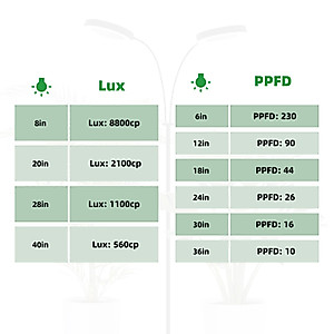 PRONORO Grow Light, 2-Head LED Floor Plant Growing Lamp, Full Spectrum Plant Light for Indoor Plants, Extended&Built-in Power Cord, Automatic On/Off Timer, 6-Level Dimming, Adjustable Height of 63 in