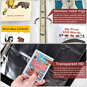 Boobowl Football Baseball Cards Binder, 2022 Sports Trading Card Sleeves Holder Album for NFL, 440 Pockets Display Storage Protectors Collectors Fits PM TCG (Folder Only)