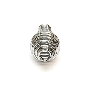 Spring Stove Handle, Chrome Finish, Tapered at one end. Max Diameter: 1-3/4", Length: 3-1/2", Fits 1/2" Rod. for use with BBQ Grills, Smokers, Furnaces, Coal/Wood/Pellet Stoves, Boilers.