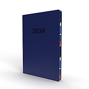 Collins Edge Mira 2024 A5 Diary - Week to View Planner - Colourful Lifestyle Planner and Organiser for Office, Work, Personal and Home - Weekly - EDMR153.55-24 (Navy)