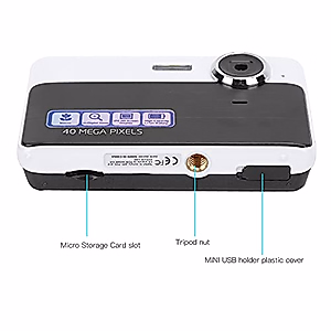 PUSOKEI Digital Camera for Kids, Small Digital Camera with 16x HD Digital Zoom 32GB, 2.4 Inch IPS Screen Mini Video USB Rechargeable Camera(Black)