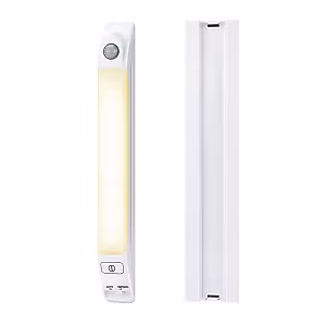 LUXSWAY LED Motion Sensor Light Indoor, Dimmable Under Cabinet Lights, Manual ON/Off, Battery Operated Closet Lighting Bar, Shelf Light, Stick-on Anywhere Night Lighting for Kitchen Wardrobe Pantry