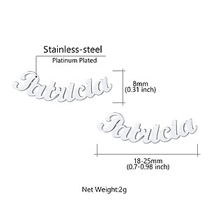 Personalized Name Earrings for Women Custom Made Stainless Steel Nameplated Stud Earrings Engraved Jewelry Gifts