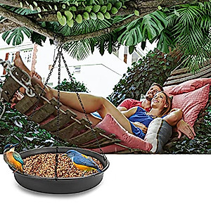 Hanging Bird Bath Hanging Bird-Feeder - CARGEN Garden Bird Bat Bird Feeder Plate Hanging Tray Bird Bath Tray Hanging Bird Water or Bird Seed hanging bird baths for outdoors