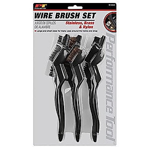Performance Tool W4950 Detailing Brush Set (6 Pieces) - Perfect for Cleaning Interior and Exterior of Your Car, Truck or Motorcycle