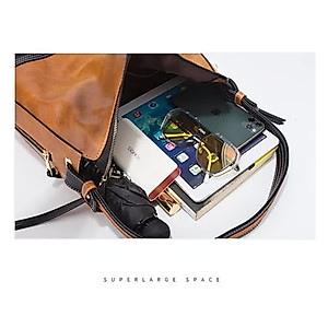 Women Fashion Handbags Wallet Tote Bag Shoulder Bag Top Handle Satchel Purse Set 4pcs bags for women (brown)