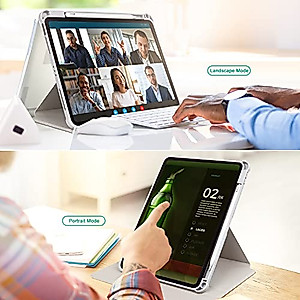 Rotating iPad 10.9/11 inch Case for iPad Air 5th/4th Generation 2022/2020,360 Degree Rotating Multi-Angle View Stand Cover with Pencil Holder for iPad Pro 11"/iPad Air 4 & 5, Flowers