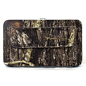 Western Handbag Camouflage Gun Pistol Pocket Camo Rhinestone Purse With Matching Wallet (BLUE)