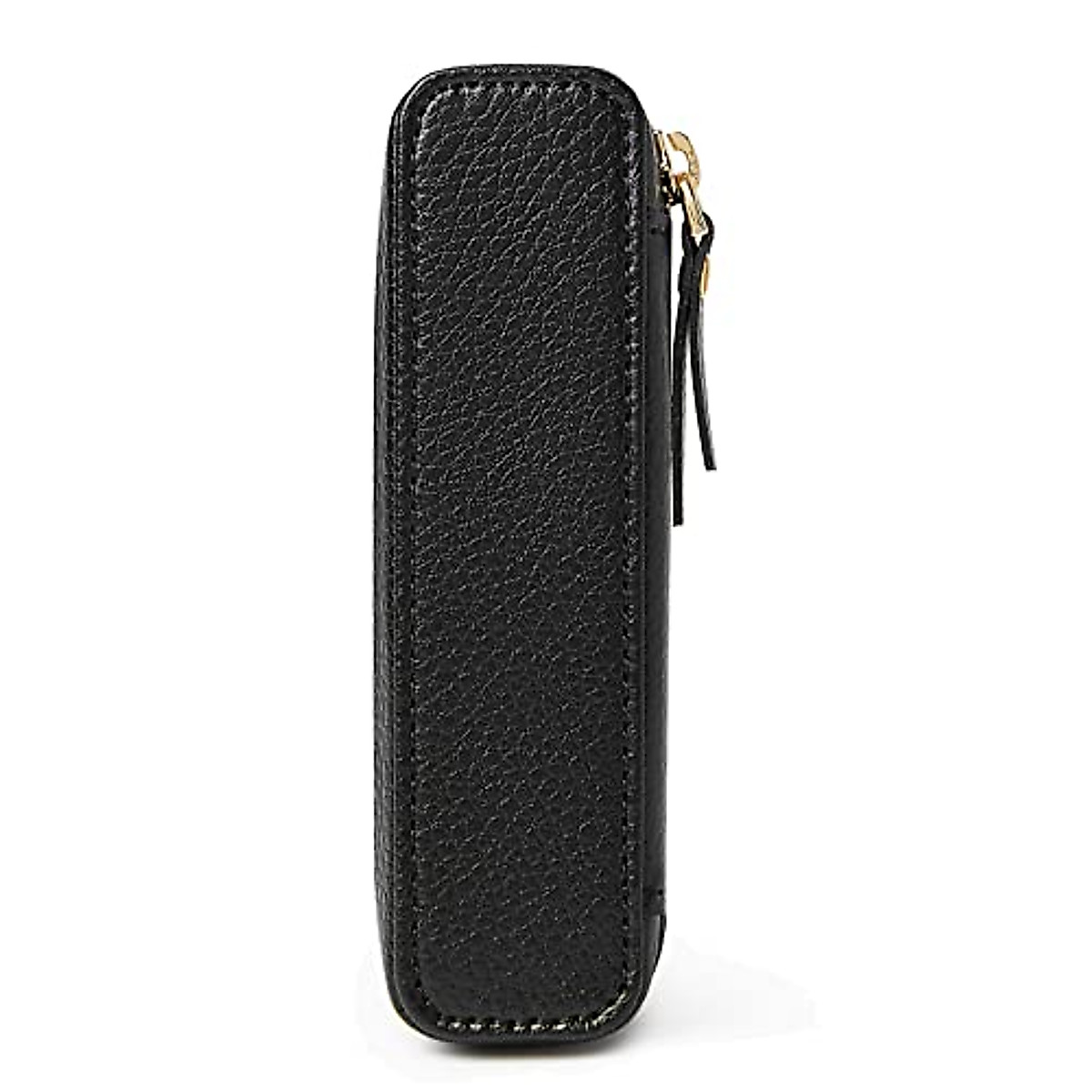 ZVE Detachable Leather Zipper Small Purse Pouch Bag Carrying Coins Keys for Women Men - Black