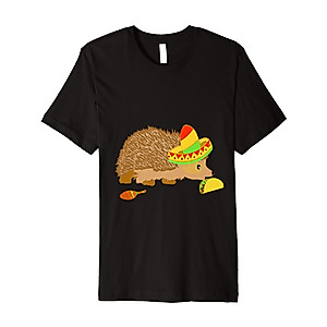 Hedgehog Sombrero Costume Maracas Tacos Spiny Critters Premium T-Shirt