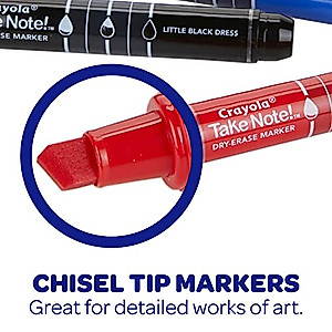 Crayola Low Odor Dry Erase Markers for Kids & Adults, Chisel Tip, Back To School Supplies, 12 Count
