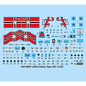 FMOCHANGMDP Submarine 3D Puzzles Plastic Model Kits, 1/48 Scale DKM U-Boat Type VIIC Submarine Model, Adult Toys and Gift, 55Inch